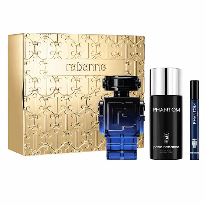 Paco Rabanne Phantom Intense Eau De Perfume Spray 100ml Set 3 Pieces ...