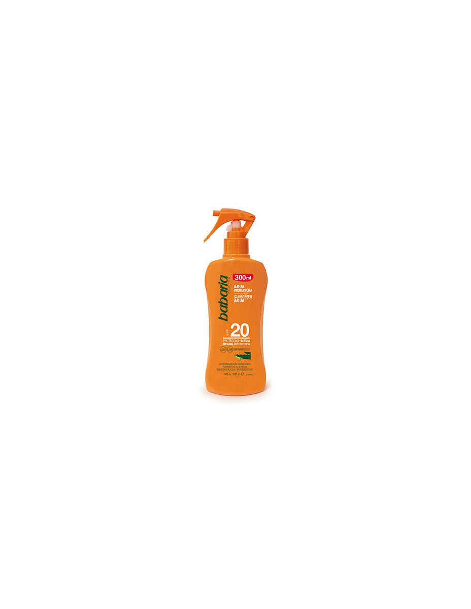 Babaria Sol Spray Aqua Aloe Spf20 300ml - Jag Couture Beauty