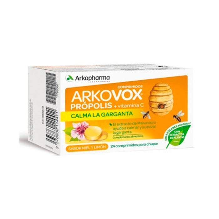 Arkopharma Arkovox Propolis + Vitamin C 24 Honey-Lemon Tablets - Jag ...