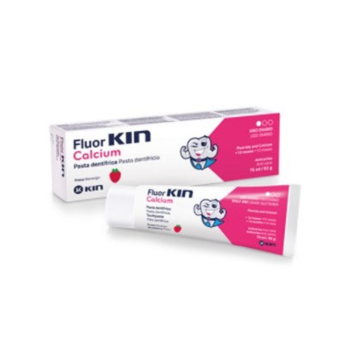 Kin Fluorkin Calcium Strawberry Flavor Children's Toothpaste 75ml ...