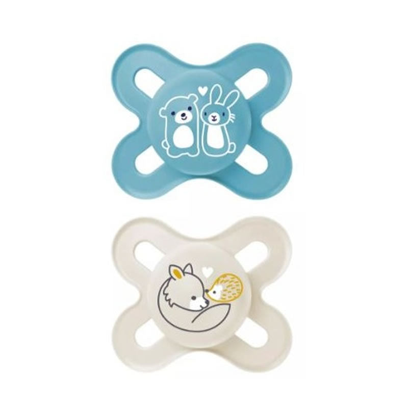 Mam Start Pure Silicone Pacifier 0-2 Months Blue/Beige 2 Units – Jag ...
