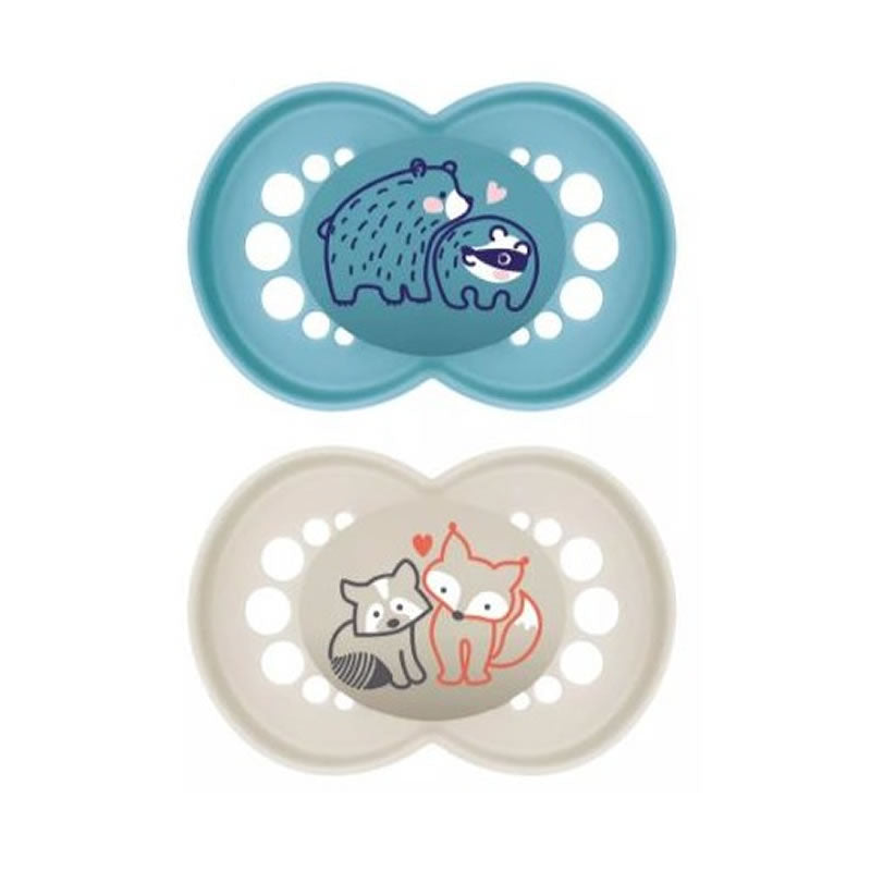 Mam Original Pure Silicone Pacifier +6Months Blue/Beige 2Units – Jag ...